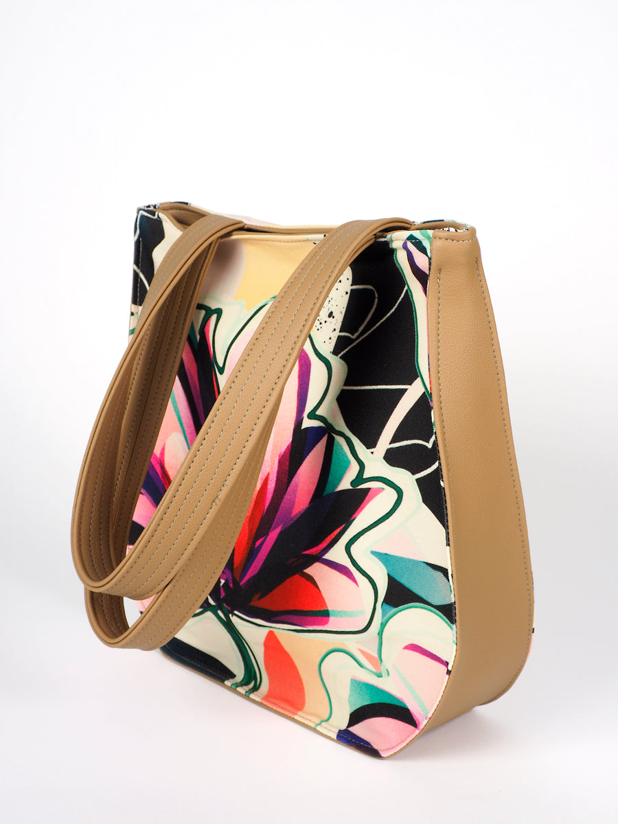 Bardo style bag - Тenderness | BARDO ART WORKS beige, green, leaves ...
